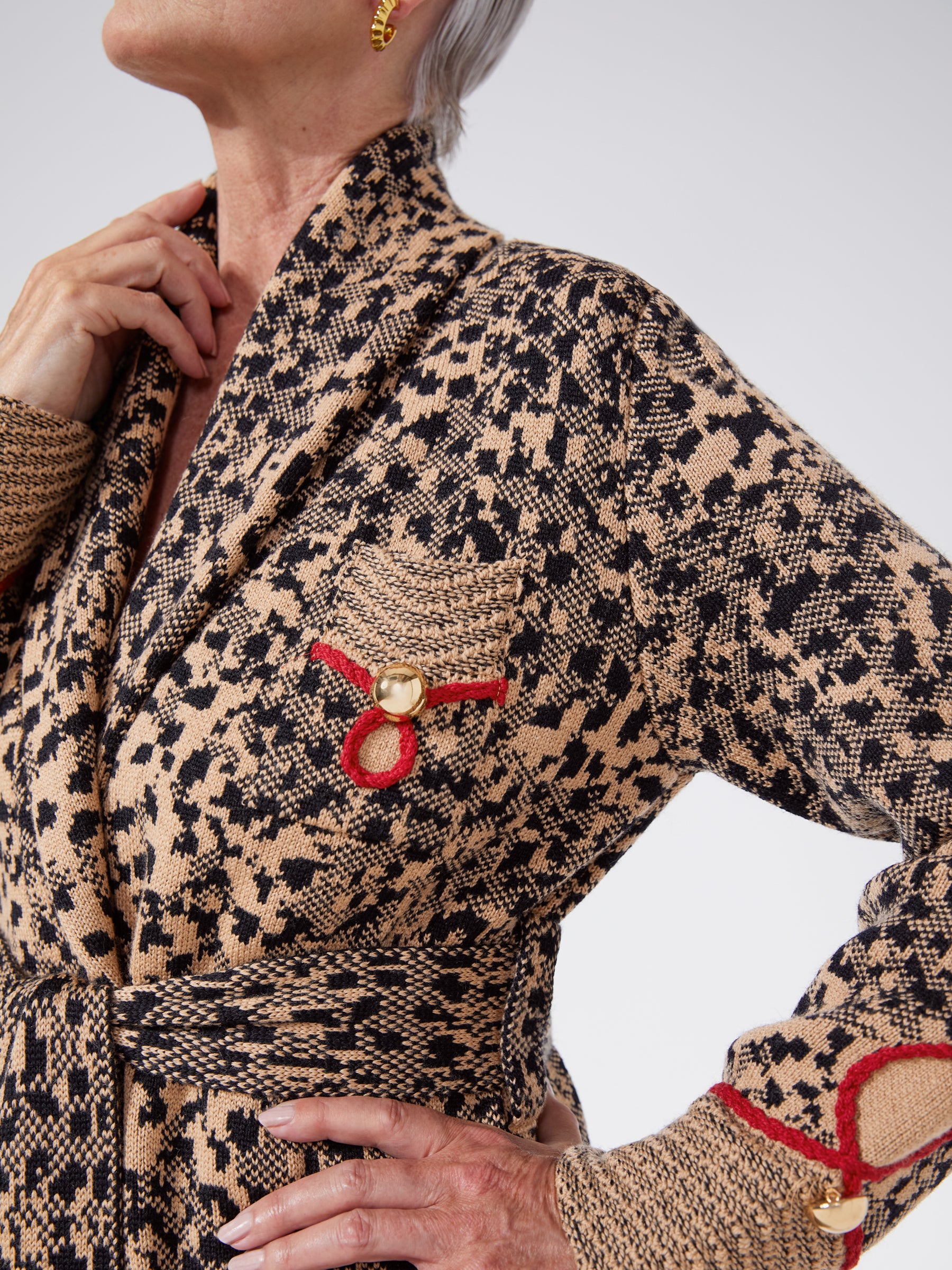 Hari Merino Jacquard Smoking Robe Camel – Hayley Menzies