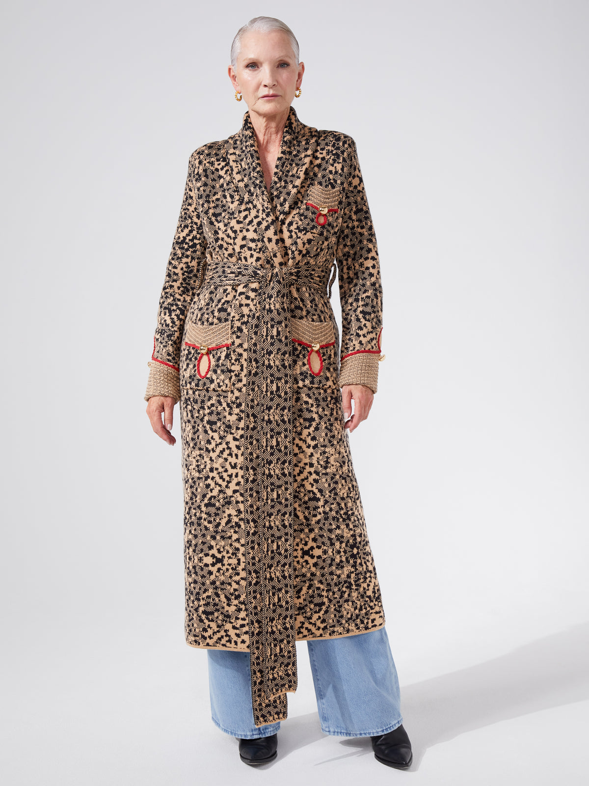 Hari Merino Jacquard Smoking Robe Camel – Hayley Menzies