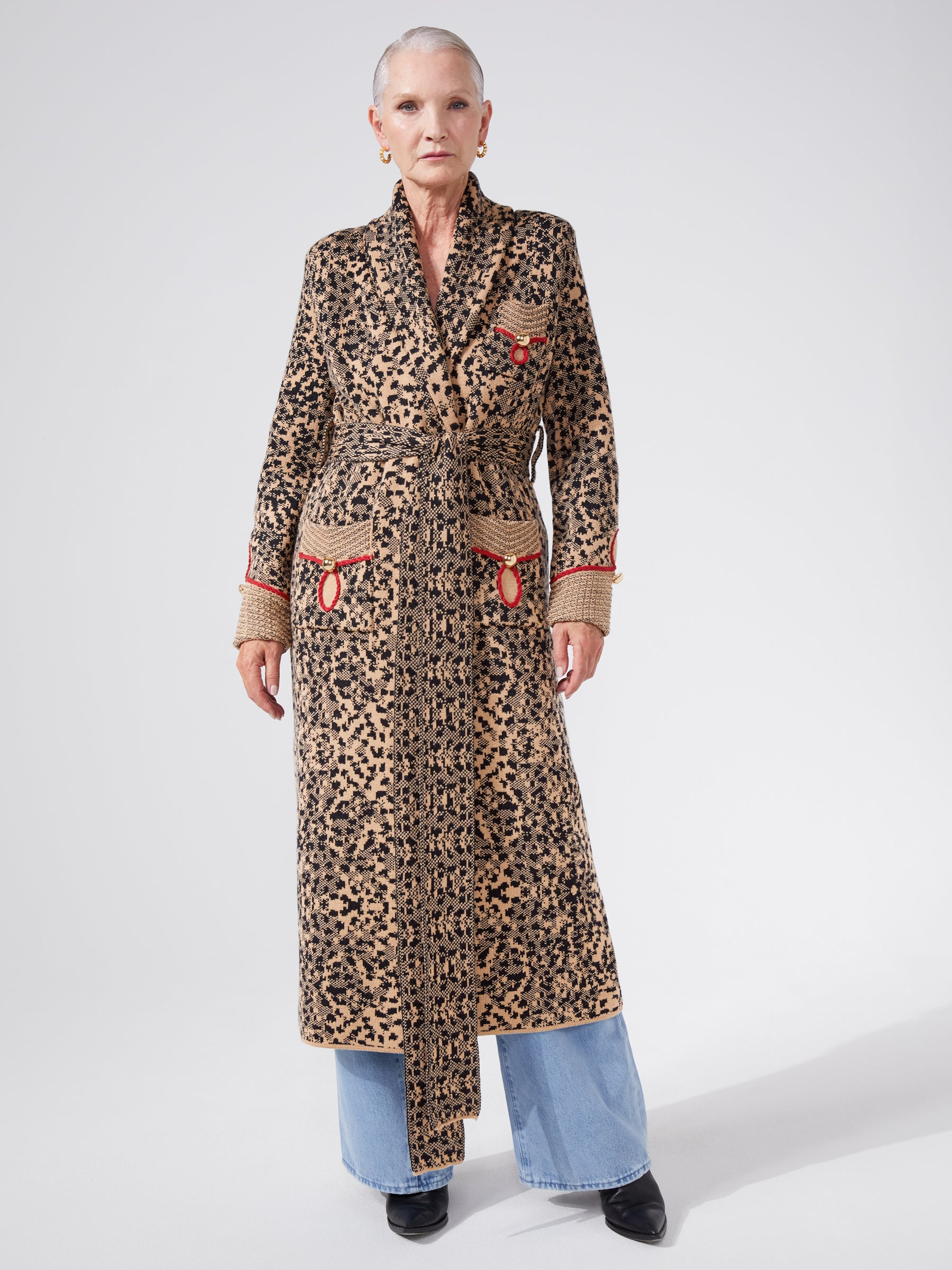 Hari Merino Jacquard Smoking Robe Camel – Hayley Menzies