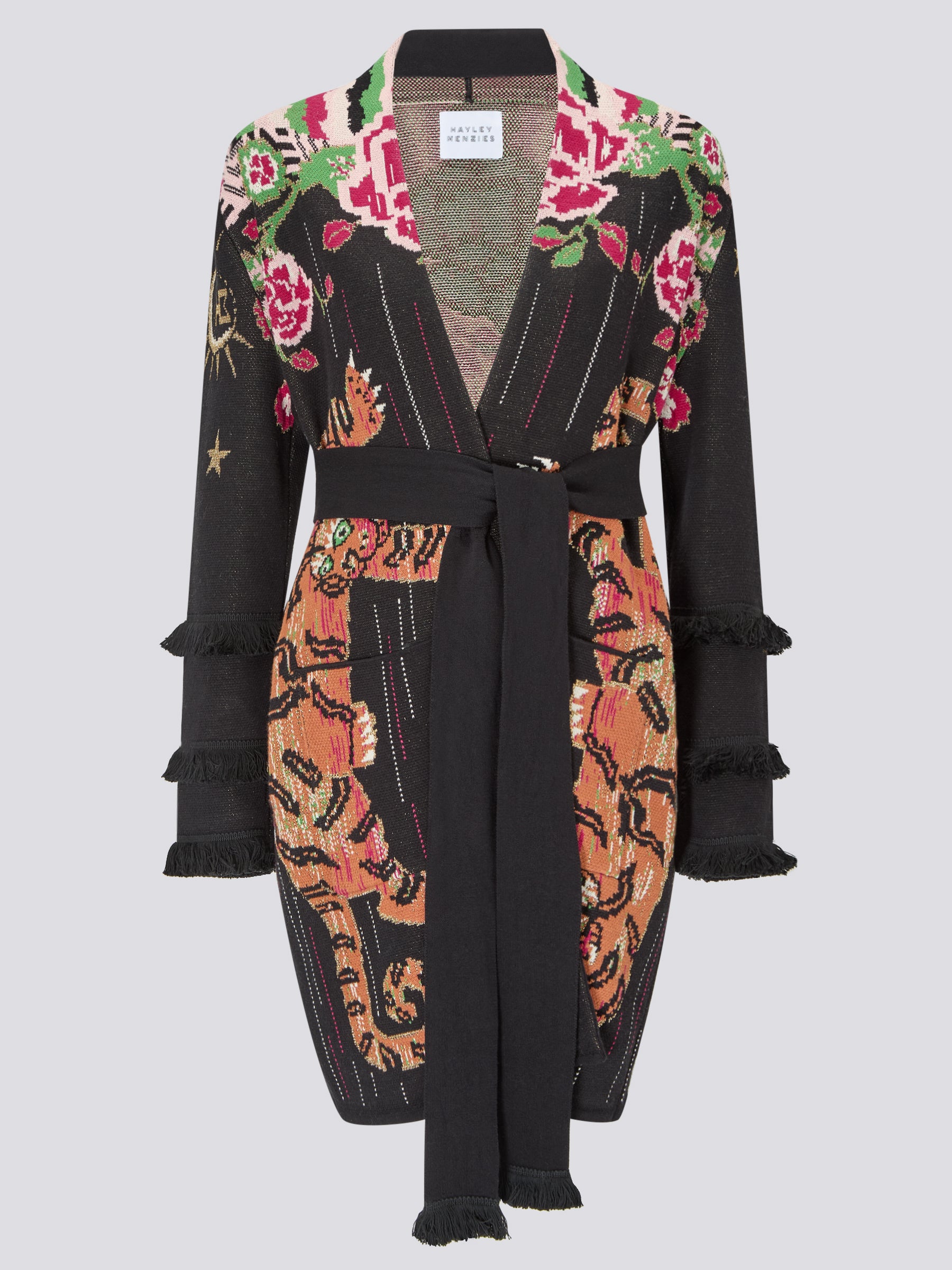 Tibetan Tiger Cardigan Black – Hayley Menzies
