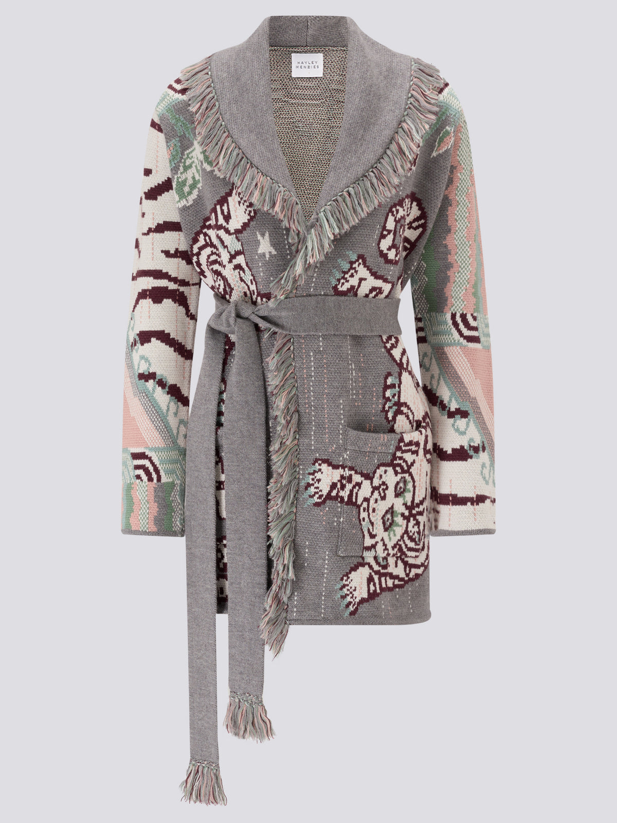 Tibetan Tiger Merino Cardigan Grey – Hayley Menzies